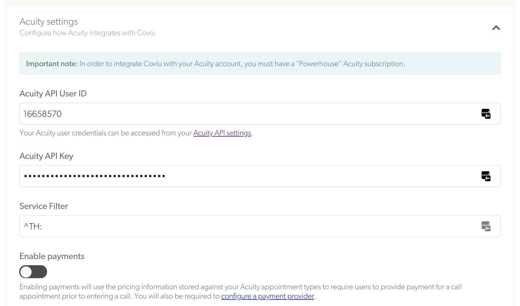 How to set up and use AcuityScheduling for Coviu appointment bookings